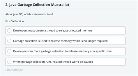 Solved About Java Gc Which Statement Is True Pick One