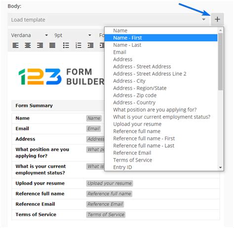 help how to set up email notifications 123formbuilder