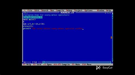 How To Find Demo For Unary Minus Operators In C Language Youtube