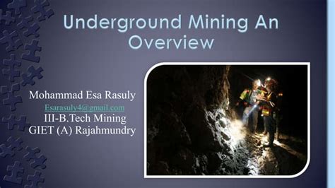 Underground Mining Pptx