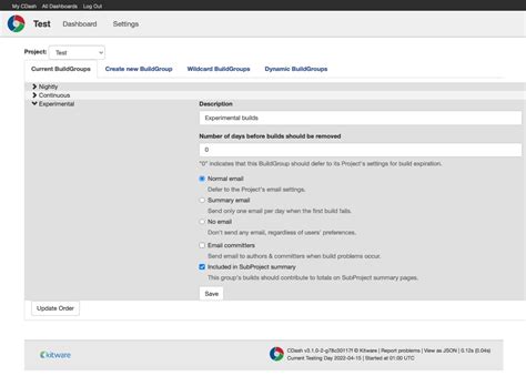 email notifications are not send when experimental build · issue 1237 · kitware cdash · github
