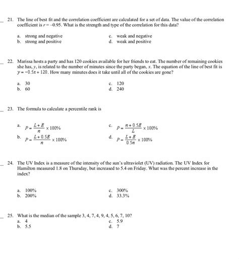 Solved The Line Of Best Fit And The Correlation Chegg Com