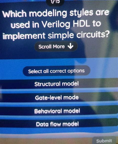 Which Modeling Styles Are Used In Verilog Hdl To Implement Simple
