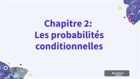 Chap1les Probabilités Conditionnelles