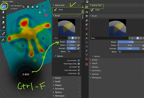 Weight Painting Toggle Between Add And Subtract Animation And Rigging Blender Artists