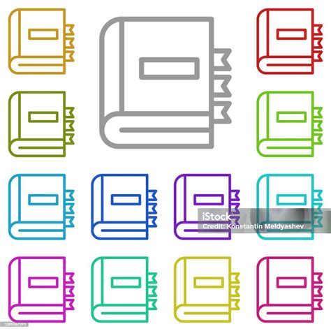 Book Plans Multi Color Icon Simple Thin Line Outline Vector Of Book Icons For Ui And Ux Website