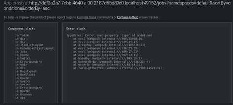 App Crashes When Sorting Jobs By Conditions Issue Lensapp Lens GitHub