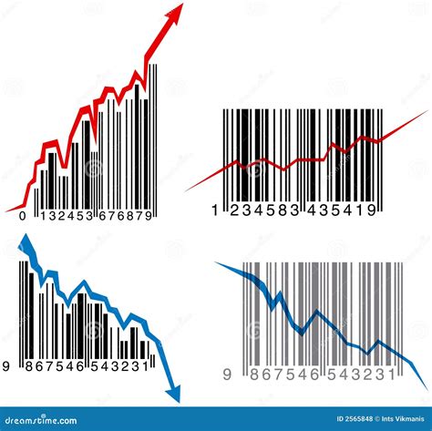 Barcode Graphs Stock Vector Illustration Of Blue Economic 2565848