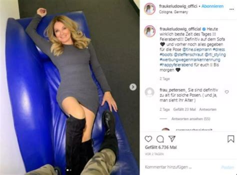 Frauke Ludowig 56 Posiert Im Minikleid Und Gibt Hatern Saures Nauch