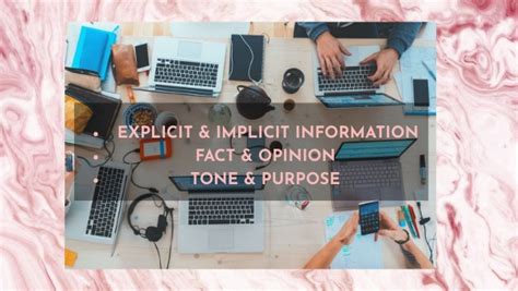 Explicit And Implicit Information Fact And Opinion Tone And Purpose Genially