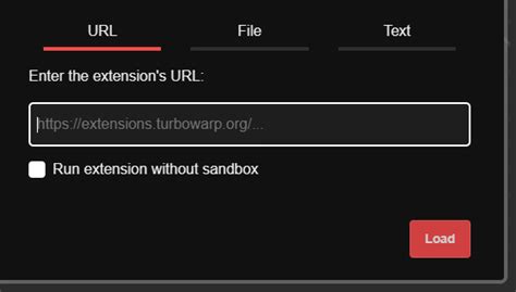 Option To Run Extension From Link As Unsandboxed Issue TurboWarp Extensions GitHub