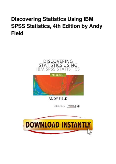 Discovering Statistics Using Ibm Spss Statistics 4th Edition By Andy Field Pdfcoffee Com