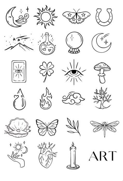 Tatuajes Minis Plantillas Tattos Pequeños Minimalista Primeros