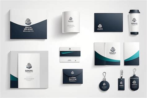 Premium Photo Vector Realistic Branding Mock Up Isolated On White Background