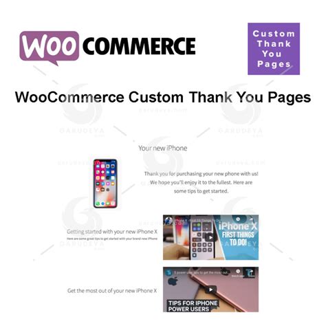WooCommerce Custom Thank You Pages WordPress Plugin Garudeya