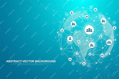 Premium Vector Networking Connection Concept Abstract Technology