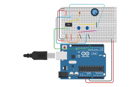 Circuit Design Timer 555 Tinkercad