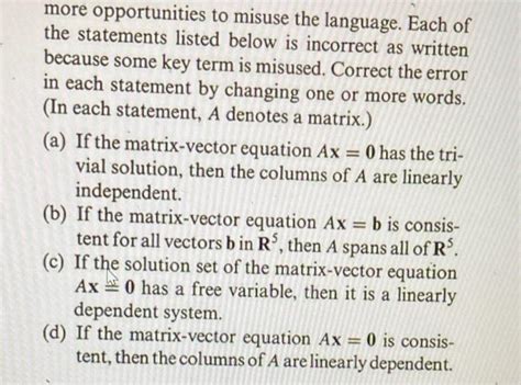 Solved 8 For The Matrix A And Vector B Below Consider The