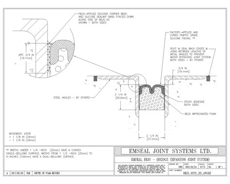 Bridge Expansion Joint Cad Details Bejs Bridge Expansion Joint System
