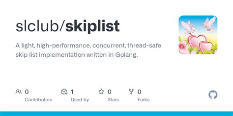 GitHub Slclub Skiplist A Light High Performance Concurrent Thread Safe Skip List