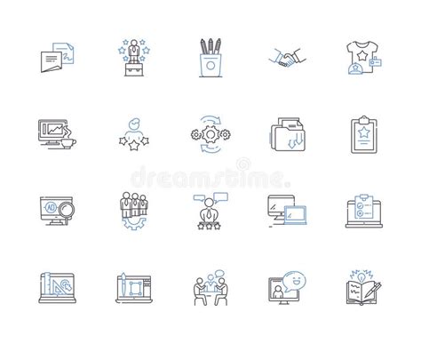 Product Management Outline Icons Collection Product Management Development Strategy Design