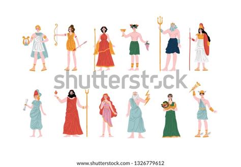 올림피아 그리스 신들 세트 아폴로 헤라 스톡 벡터로열티 프리 1326779612 Shutterstock