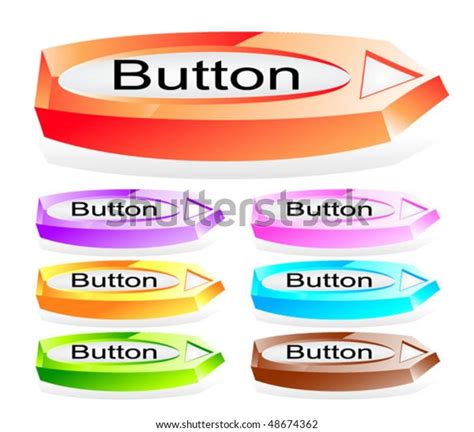 Set Shiny Web Menu Buttons Vector Stock Vector Royalty Free 48674362 Shutterstock