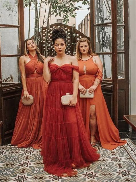 50 Vestidos Da Paleta De Tons Terrosos Para Madrinha De Casamento Vestido Daminha De Honra