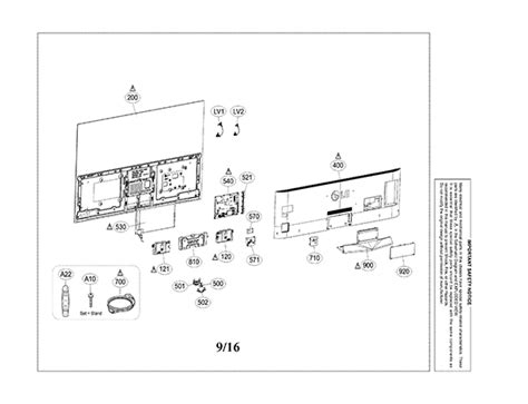LG Television OLED55B6 Partswarehouse