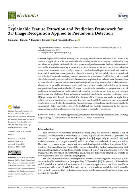 Pdf Explainable Feature Extraction And Prediction Framework For 3d