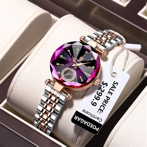 Poedagar Ladies Watches Luxury Top Brand Stainless Steel Waterproof