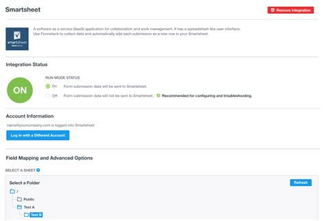 Smartsheet Integration