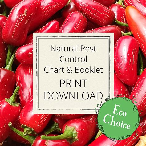 Natural Pest Control Chart And Booklet Honeymoon Farm