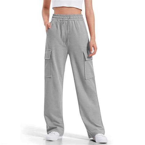 Zoyoen Girls Sweatpants With Pockets Wide Leg Baggy Drawstring Casual