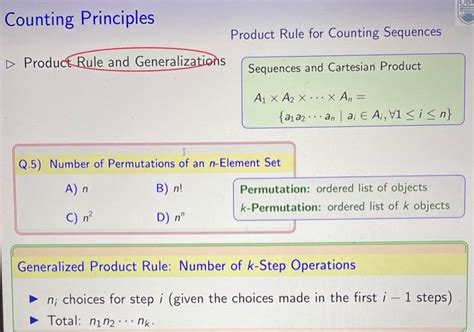 Solved Counting Principles Product Rule For Counting