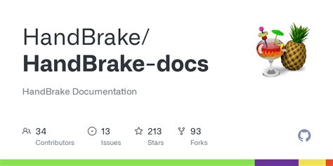 Github Handbrakehandbrake Docs Handbrake Documentation