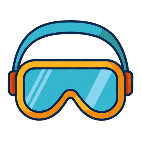 Safety Goggle Clipart Cartoon Style Vector Illustration Premium Ai
