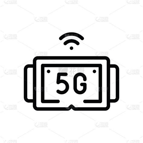 虚拟现实眼镜 图标、线、线性的 轮廓 图形 插图