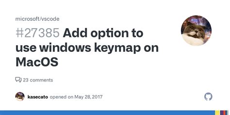 Add Option To Use Windows Keymap On Macos · Issue 27385 · Microsoft