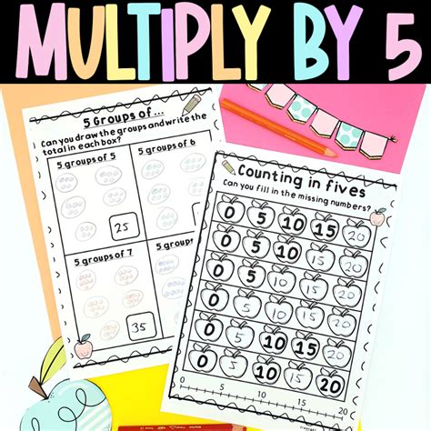 Multiplication Multiply By 5 Arrays Equal Groups Word Problems 1st Grade Made By Teachers