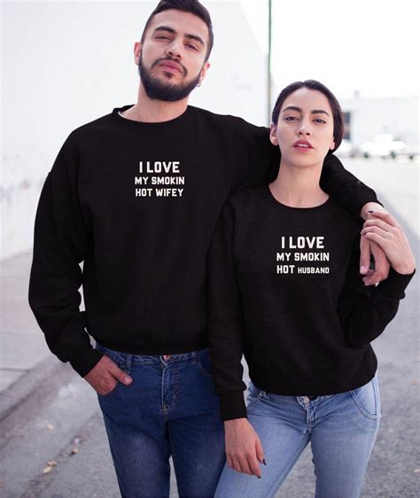 Funny Husband Wife Couple Matching Shirts Hot Smokin Husband Hot Smokin