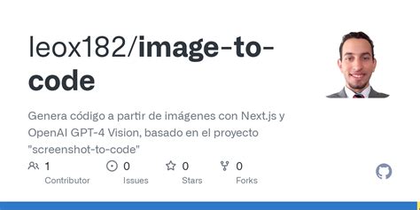 GitHub leox image to code Genera código a partir de imágenes con Next js y OpenAI GPT
