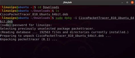 how to install cisco packet tracer on ubuntu linuxips