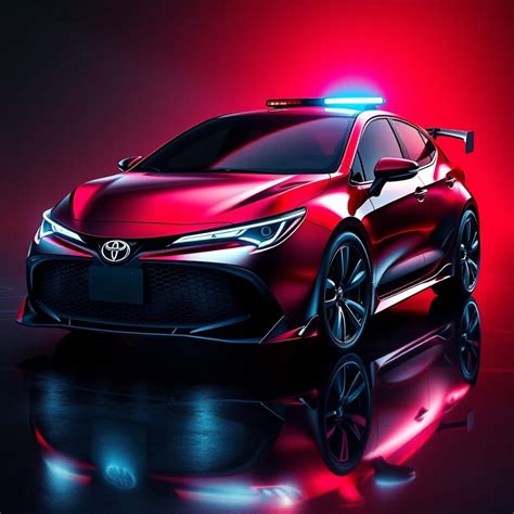 Futuristic Toyota Corolla In Cyberpunk Style Ai Art