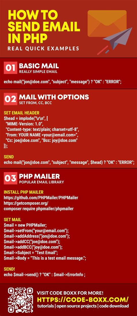 Php Email Sending Simple Examples