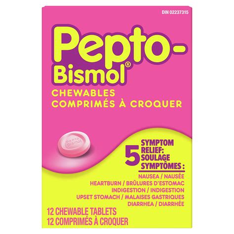 Pepto Bismoltabs 12 Fast Relief For Upset Stomach And Nausea Buy Now