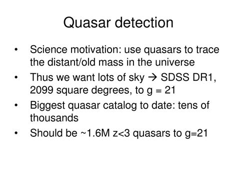 Ppt How To Do Bayes Optimal Classification With Massive Datasets Large Scale Quasar Discovery