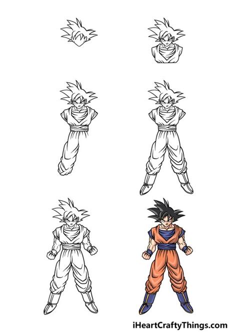 How To Draw Goku Step By Step Easy Full Body Drawing