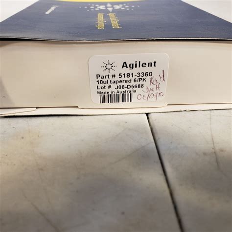 Agilent Gold Standard Autosampler Syringes 10ul Tapered 6 Pack 5181 33