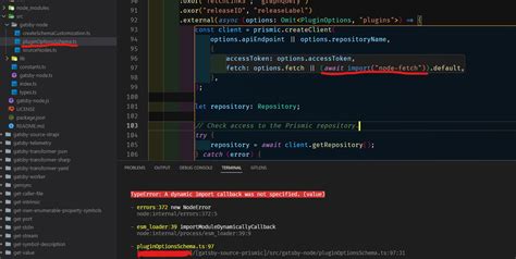 Typeerror A Dynamic Import Callback Was Not Specified Developing